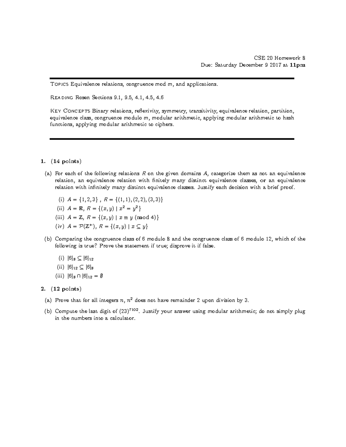 HW8 Fa17 - Math - CSE 20 Homework 8 Due: Saturday December 9 2017 at ...