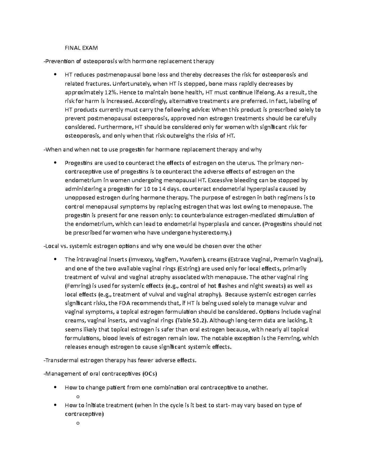 Final Exam Study Guide all you need to know to pass the final - FINAL ...