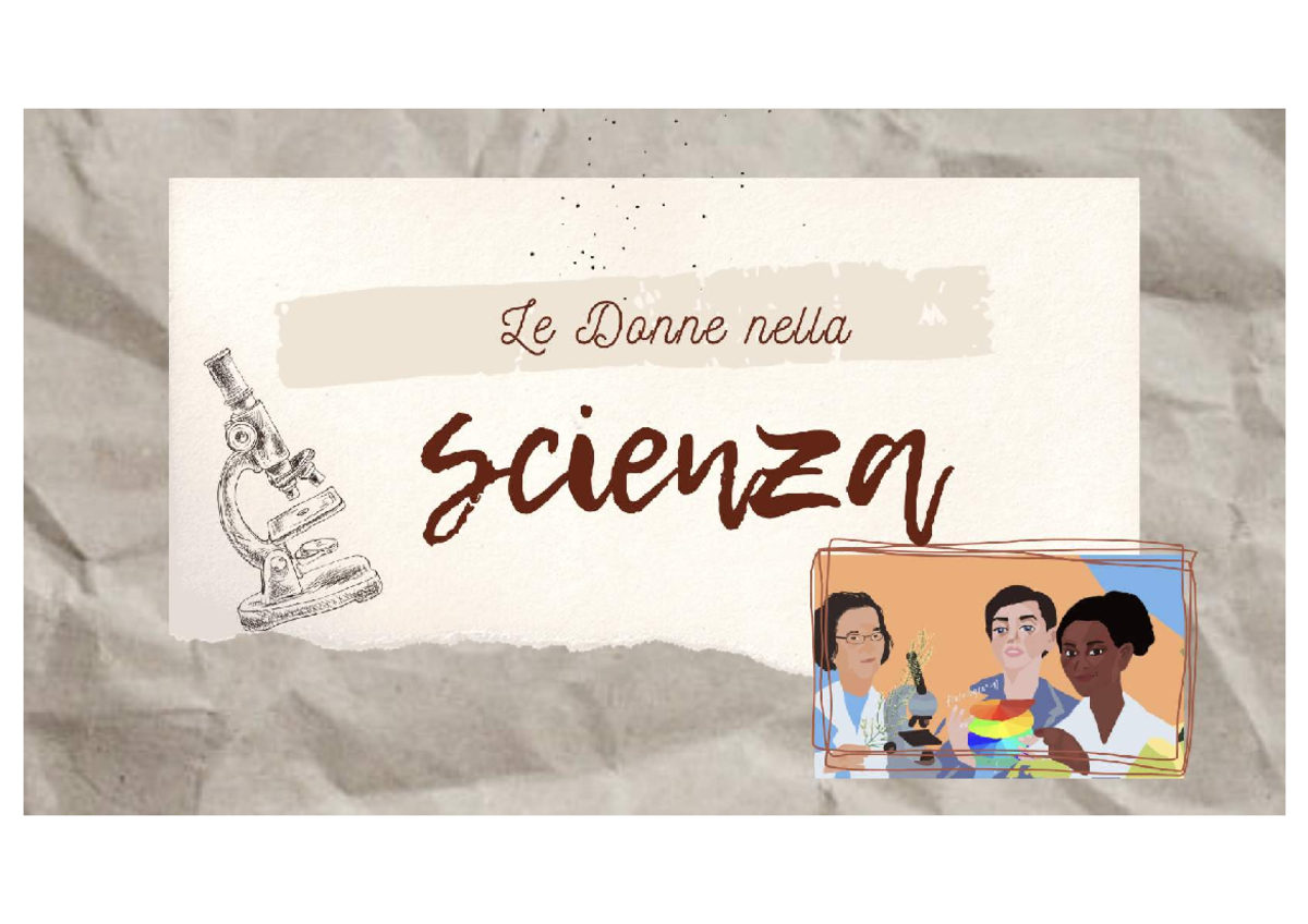 Donne nella scienza - Scienze Naturali - Biologia (Scientifico ...