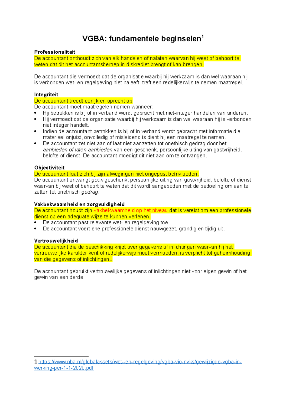 Controleleer 3.4 toelichting op de VGBA - VGBA: fundamentele beginselen ...