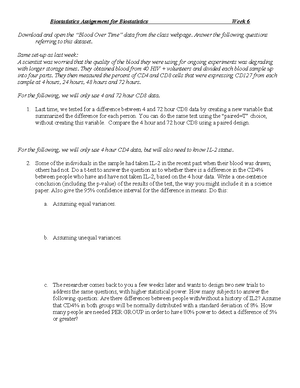 Homework 3 - assignment - Assignment for Biostatistics Week 3: 02. Read in the cholesterol data ...