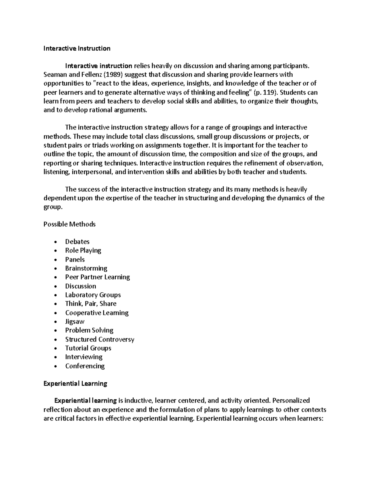 Interactive Instruction - Interactive Instruction Interactive ...