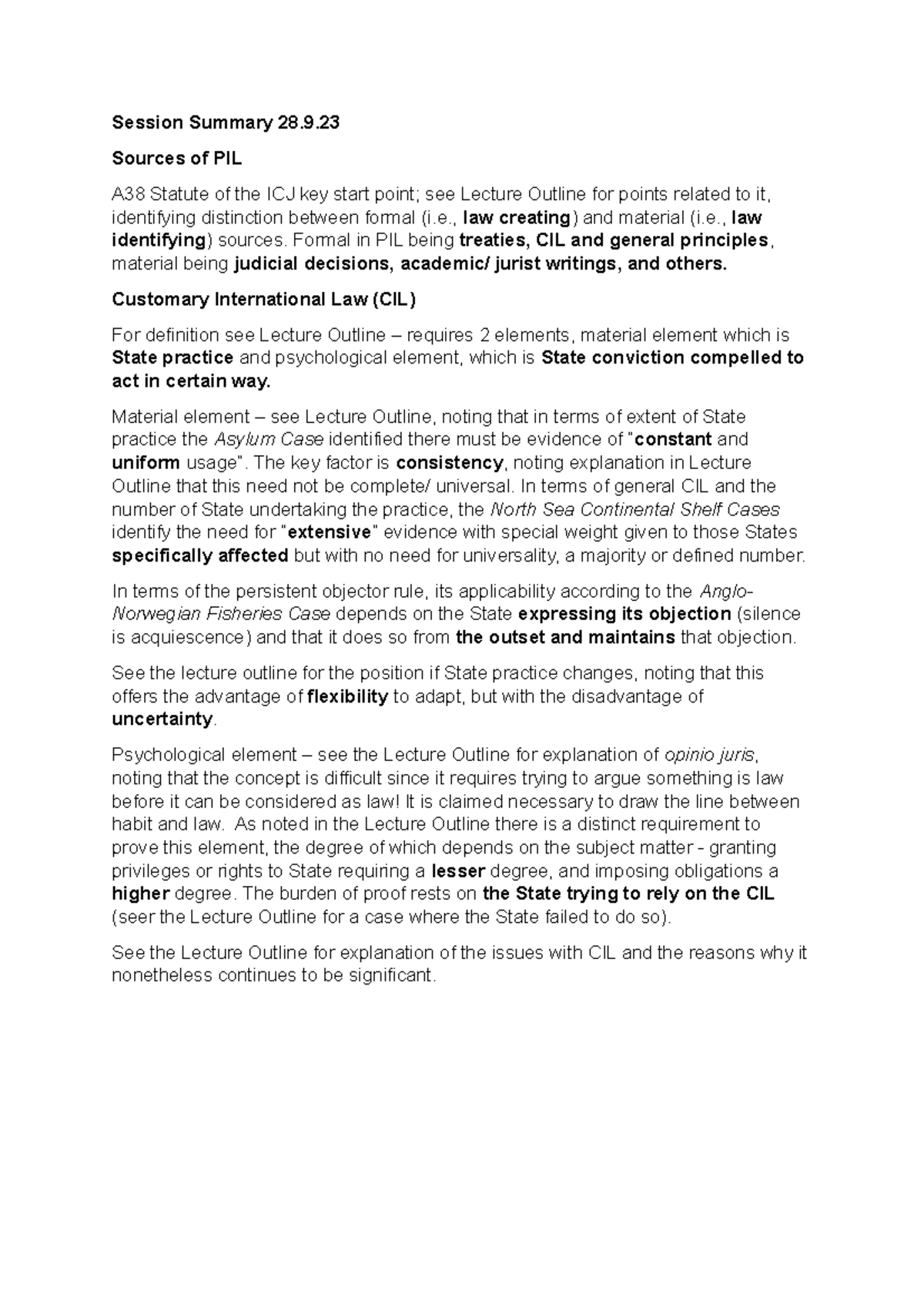 Session Summary 28 - international personality - Session Summary 28 ...