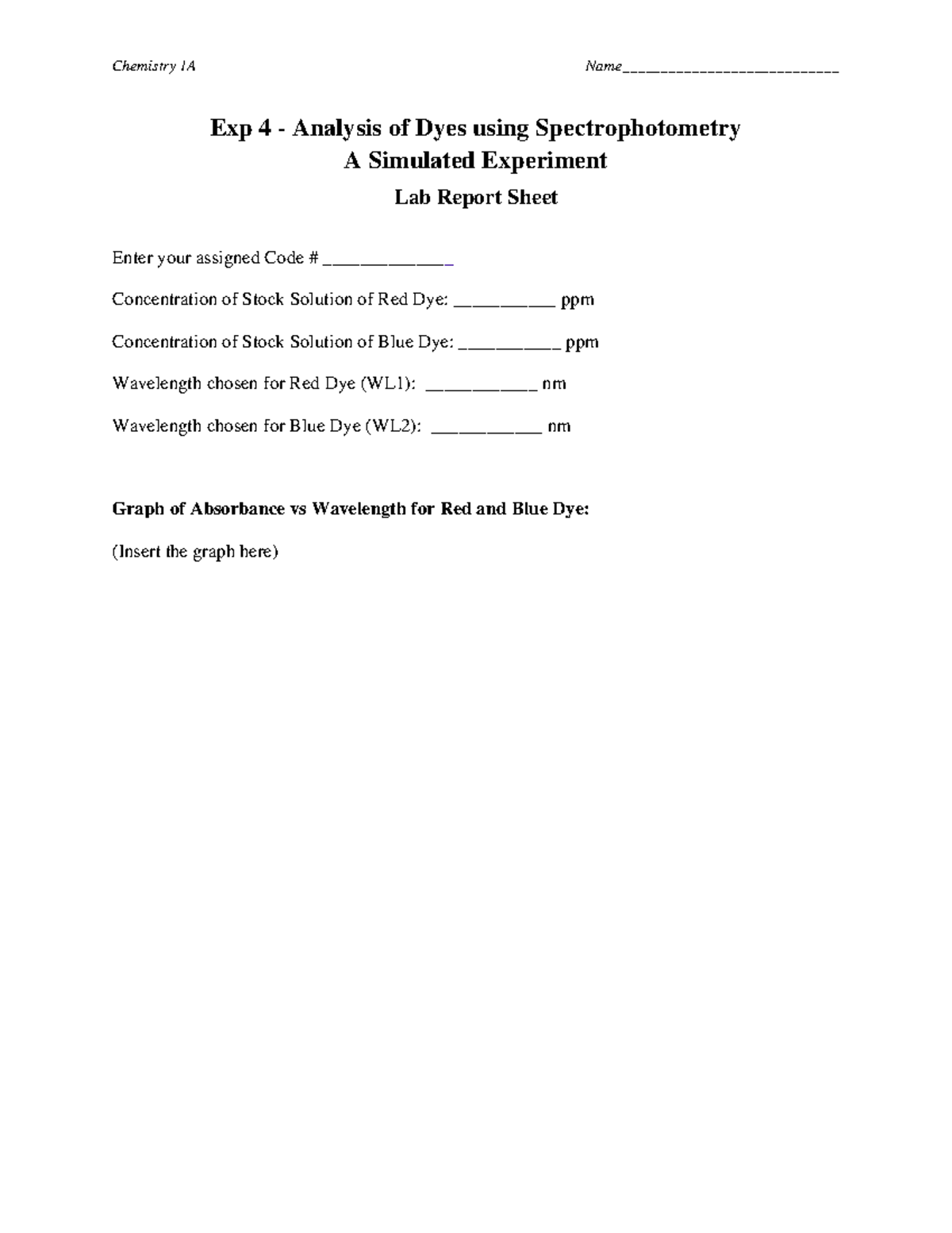Exp 4-Red and Blue Dye-Lab Report SheetExp 4-Red and Blue Dye-Lab ...