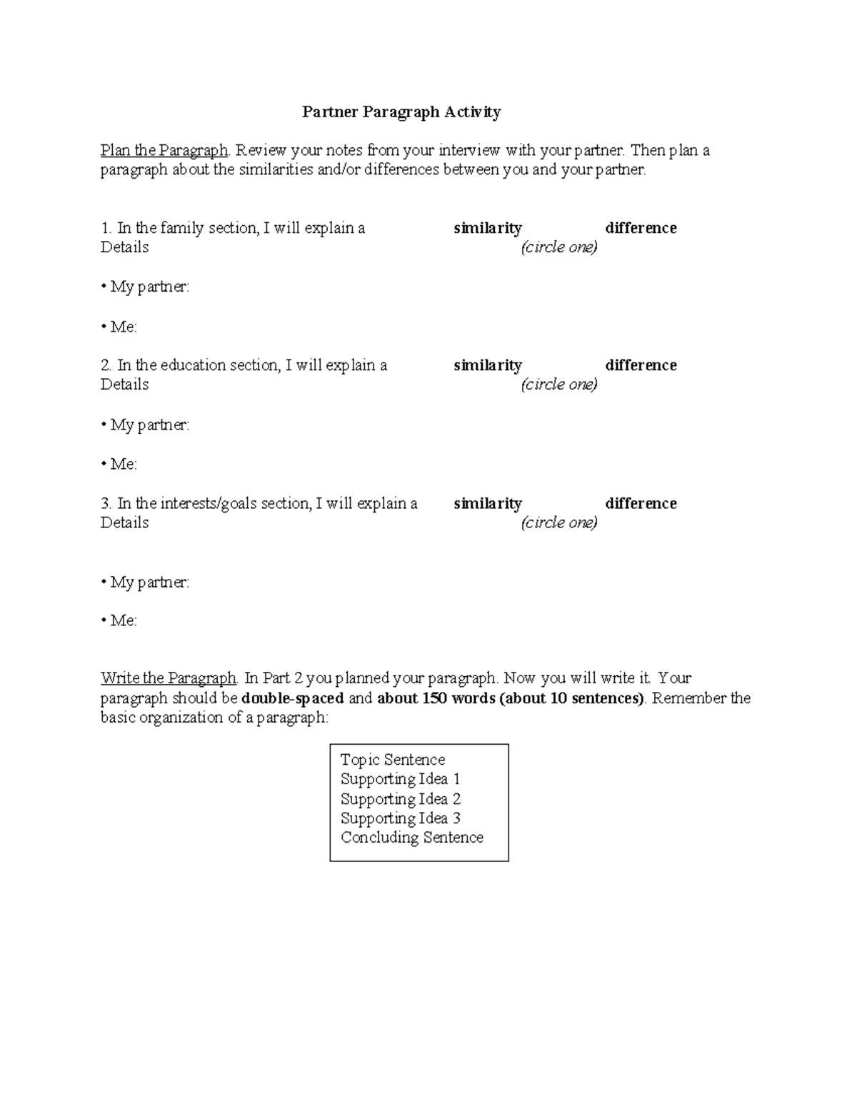 1.3 Partner Paragraph - nbj mbm - Partner Paragraph Activity Plan the ...
