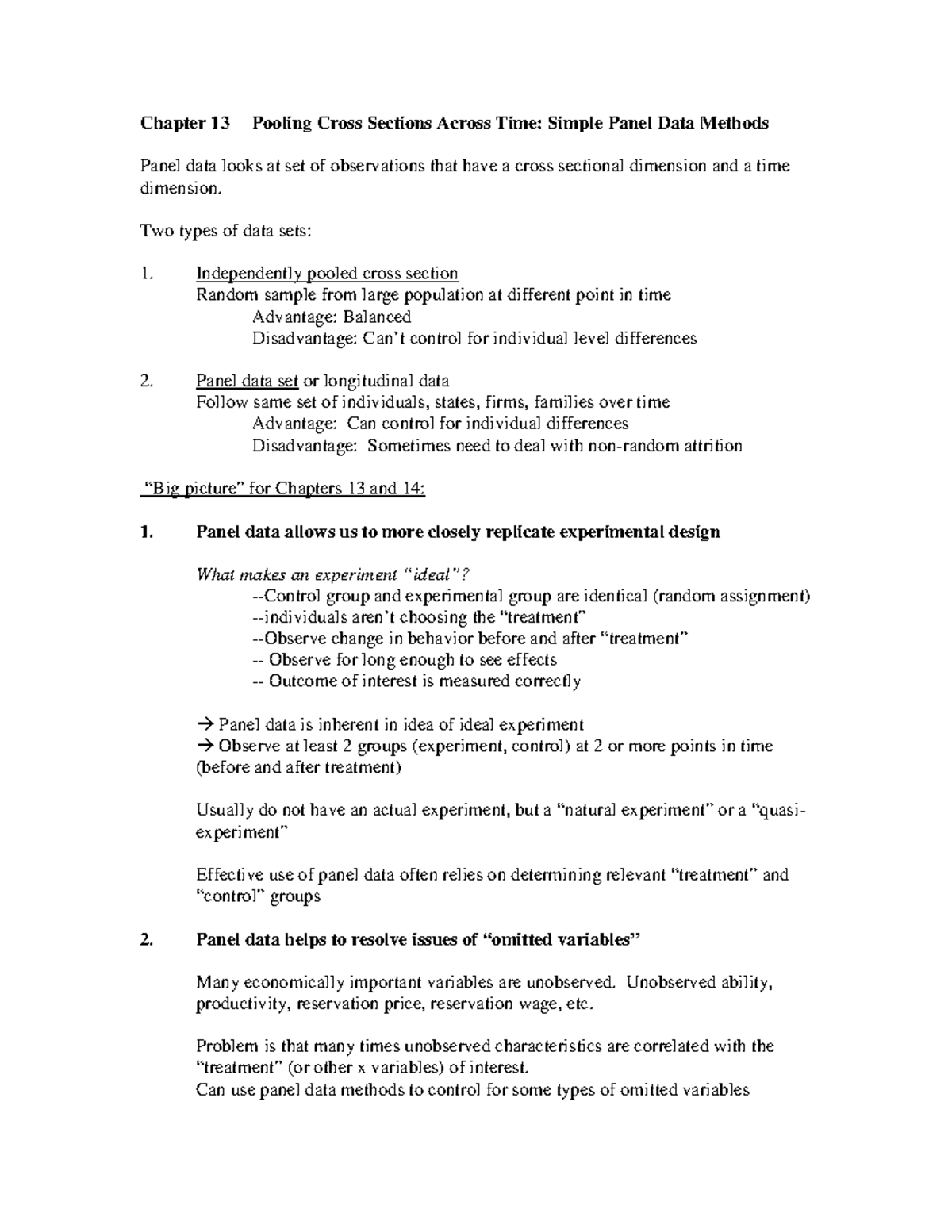 Stata economic pooled - Chapter 13 Pooling Cross Sections Across Time ...