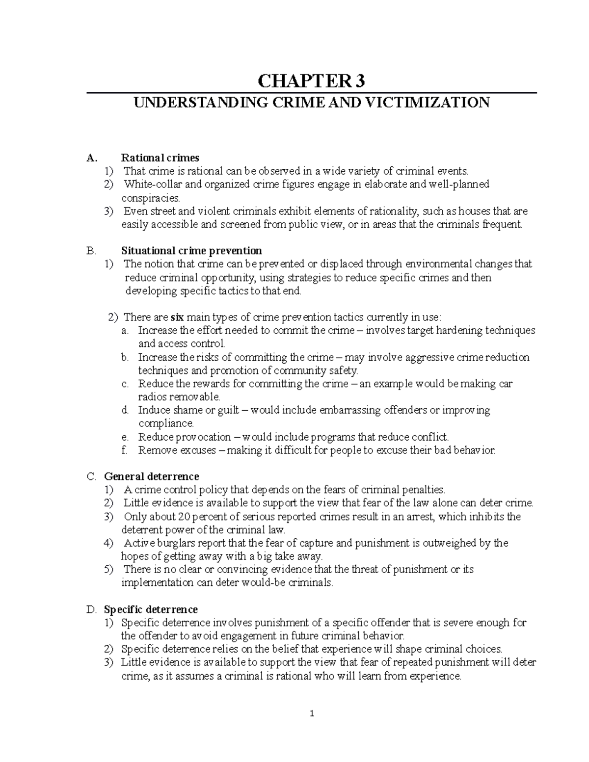 Understanding Crime and Victimization - Studocu