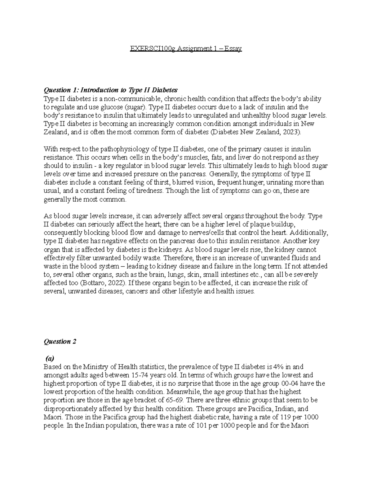 Exersci 100G Essay - EXERSCI100g Assignment 1 – Essay Question 1 ...