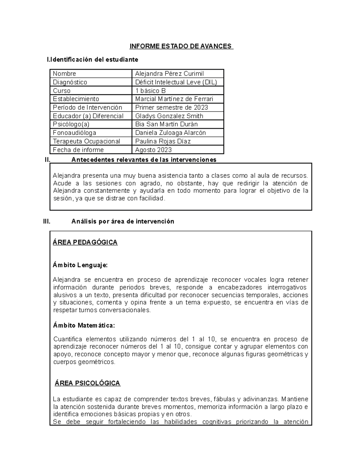 Informe Estado De Avances 1b Informe Estado De Avances Ión Del