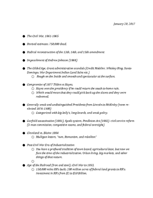 History to 1877 - Lecture notes all of them - US HISTORY TO 1877 ...