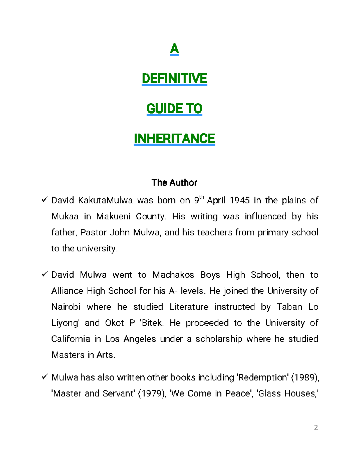 Inheritance -SET BOOK Guide - A D E F I N I T I V E G U I D E T O I N H ...