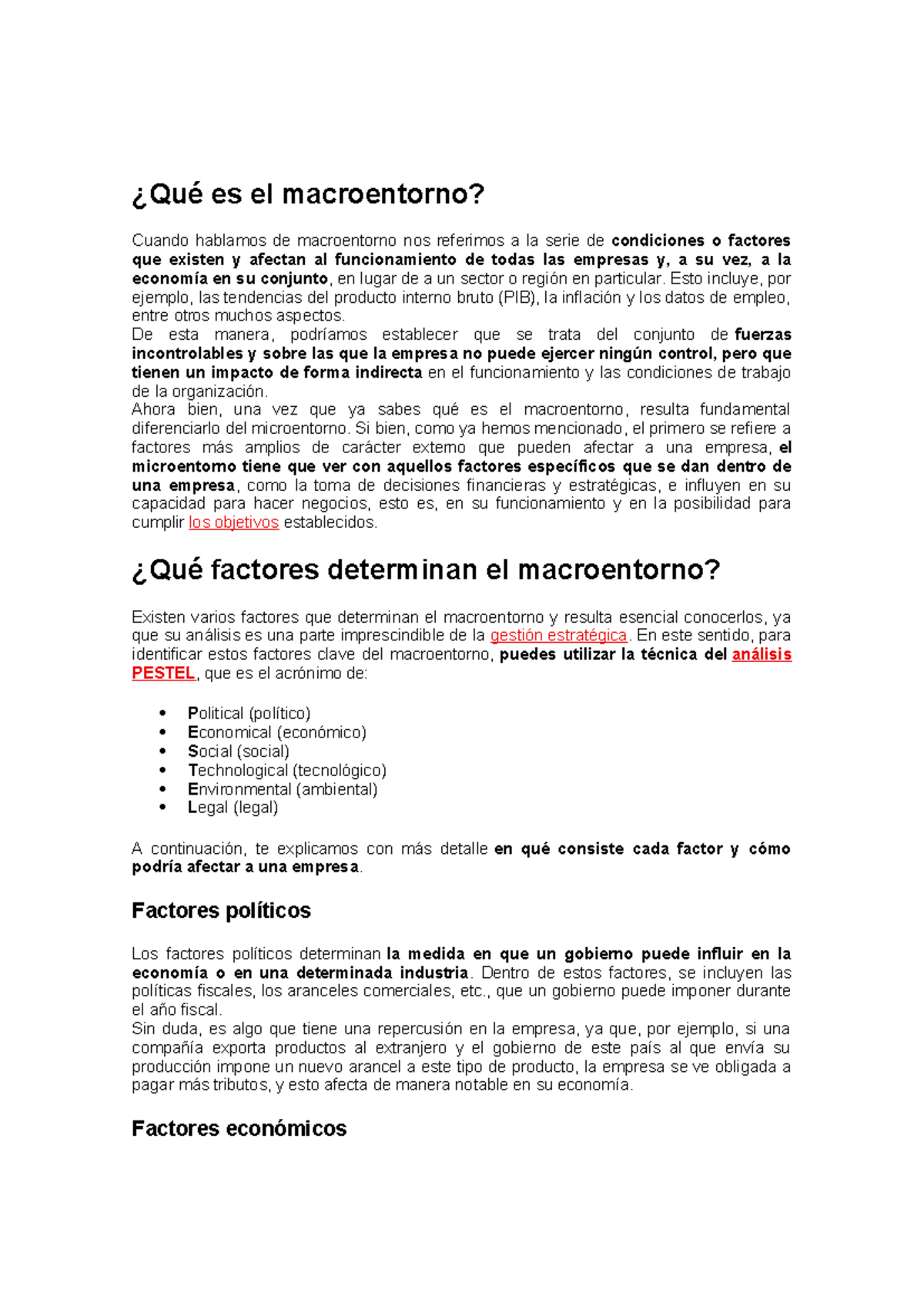 Qué es el macroentorno - ¿Qué es el macroentorno? Cuando hablamos de ...