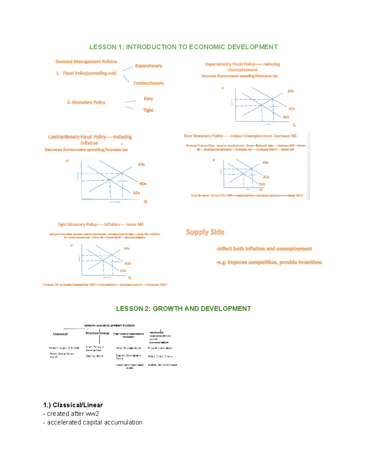 Notes ECON DEV - LESSON 1: INTRODUCTION TO ECONOMIC DEVELOPMENT LESSON ...