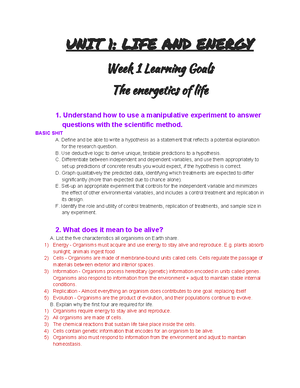 Unit 1 Learning Goals - Unit 1 Learning Goals & Outcomes 1. Understand ...