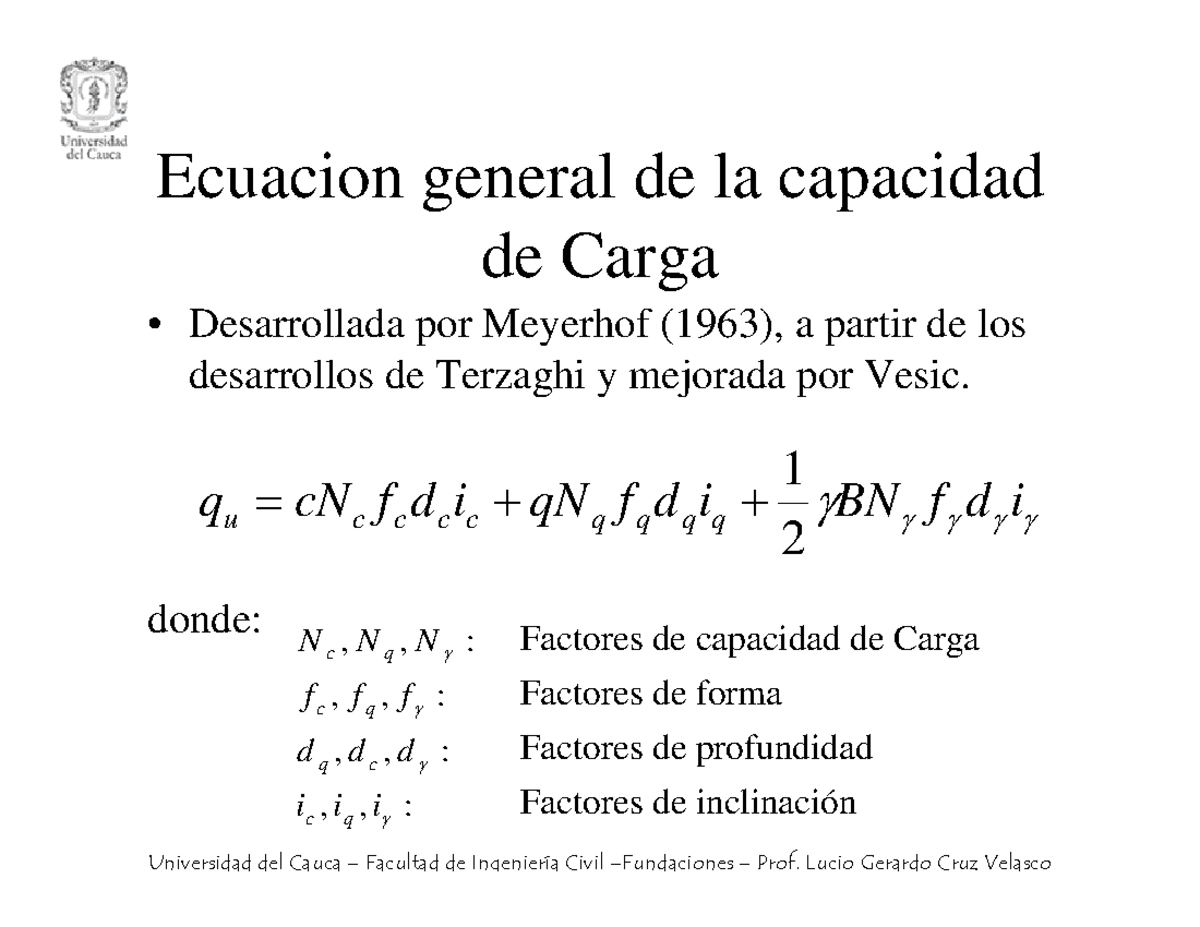 FINAL 8 13 Abril 2017, preguntas - Ecuacion general de la capacidad de ...
