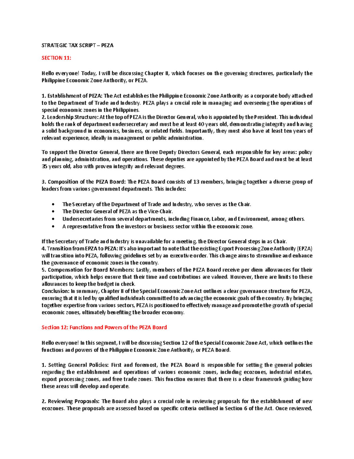 Strategic TAX Script - dcb nmhyurhgfb - STRATEGIC TAX SCRIPT – PEZA ...