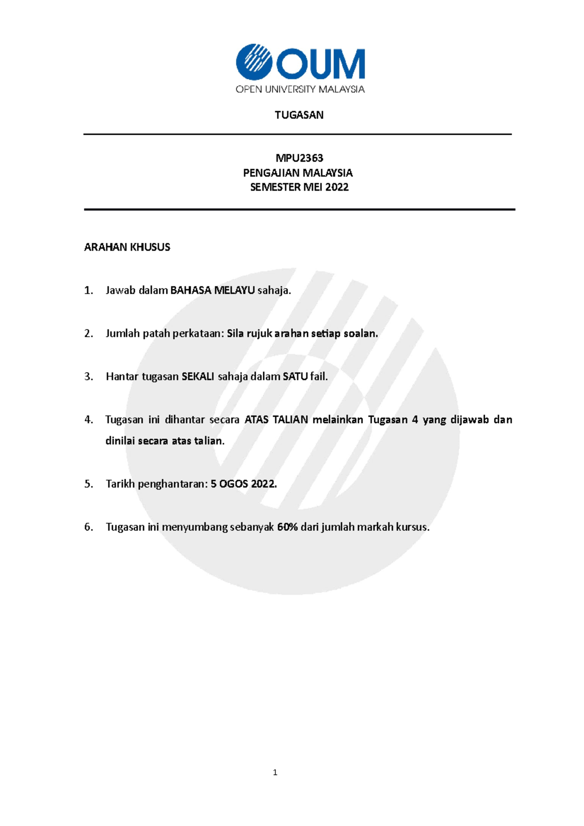 Soalan - TUGASAN _________________________________________________________________________ MPU ...