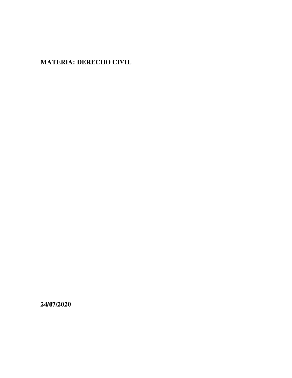 Sucesiones r - Warning: TT: undefined function: 32 MATERIA: DERECHO CIVIL 24/07/ INDICE: - StuDocu