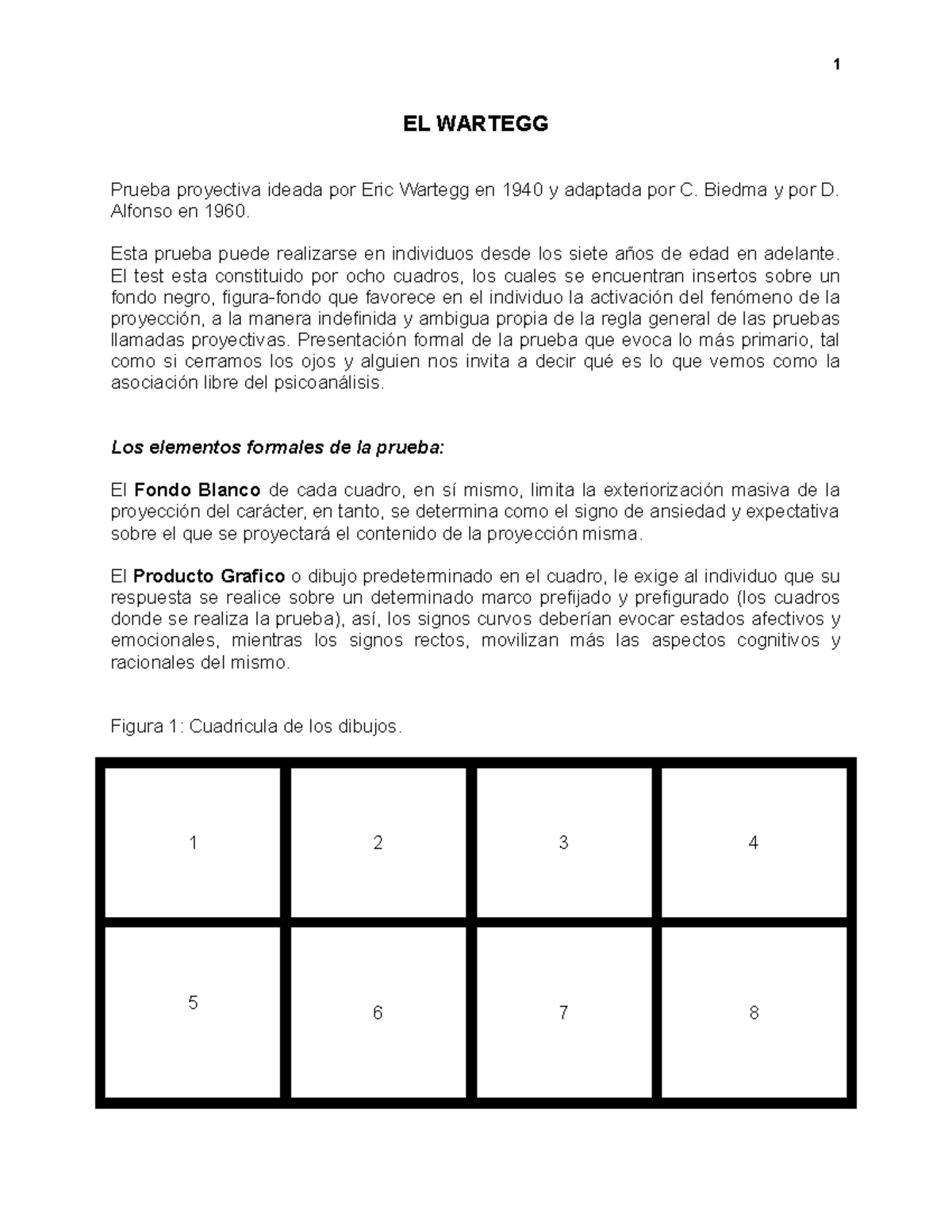 1 Manual Test de Wartegg - EL WARTEGG Prueba proyectiva ideada por Eric ...