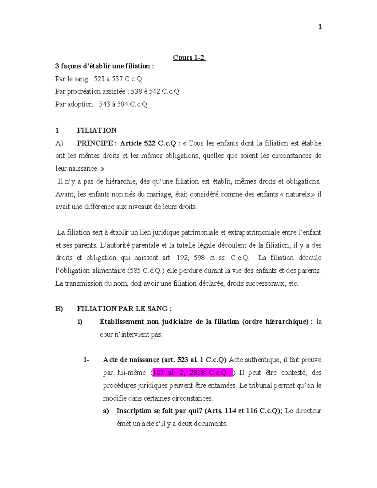 Note de cours - Michèle Beaupré - Cours 1- 3 façons d’établir une ...