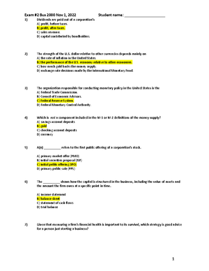 Business Exam Questions - Studocu