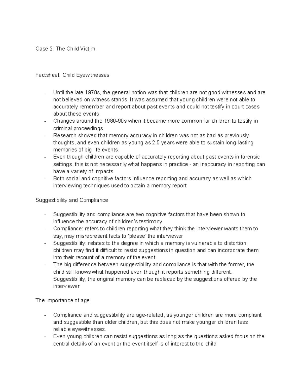 OLET2602 Module 2: The Child Victim - Case 2: The Child Victim ...