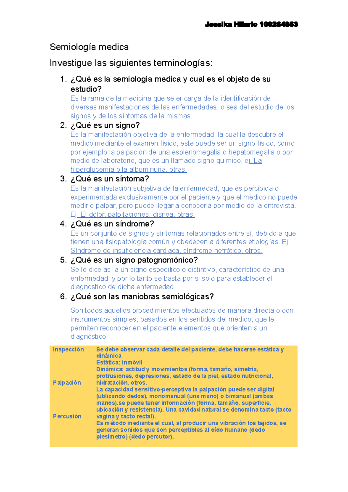 Semiolog-a medica 1 - Concepto - Semiología medica Investigue las ...