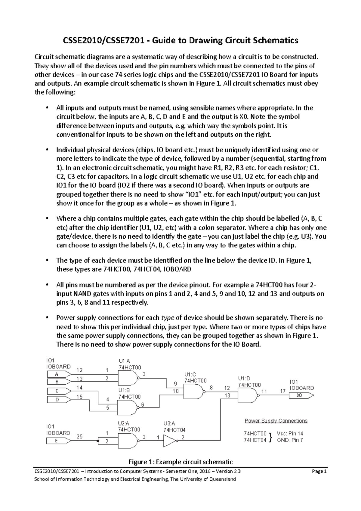 CSSE2010 7201 Guide To Schematics - CSSE2010/CSSE7201 – Introduction to Computer Systems ...