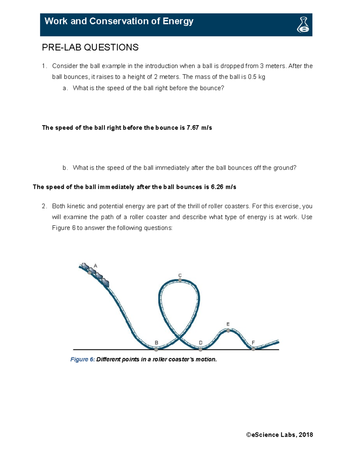 Conservation Of Energy (Modified) - PRE-LAB QUESTIONS 1. Consider the ...