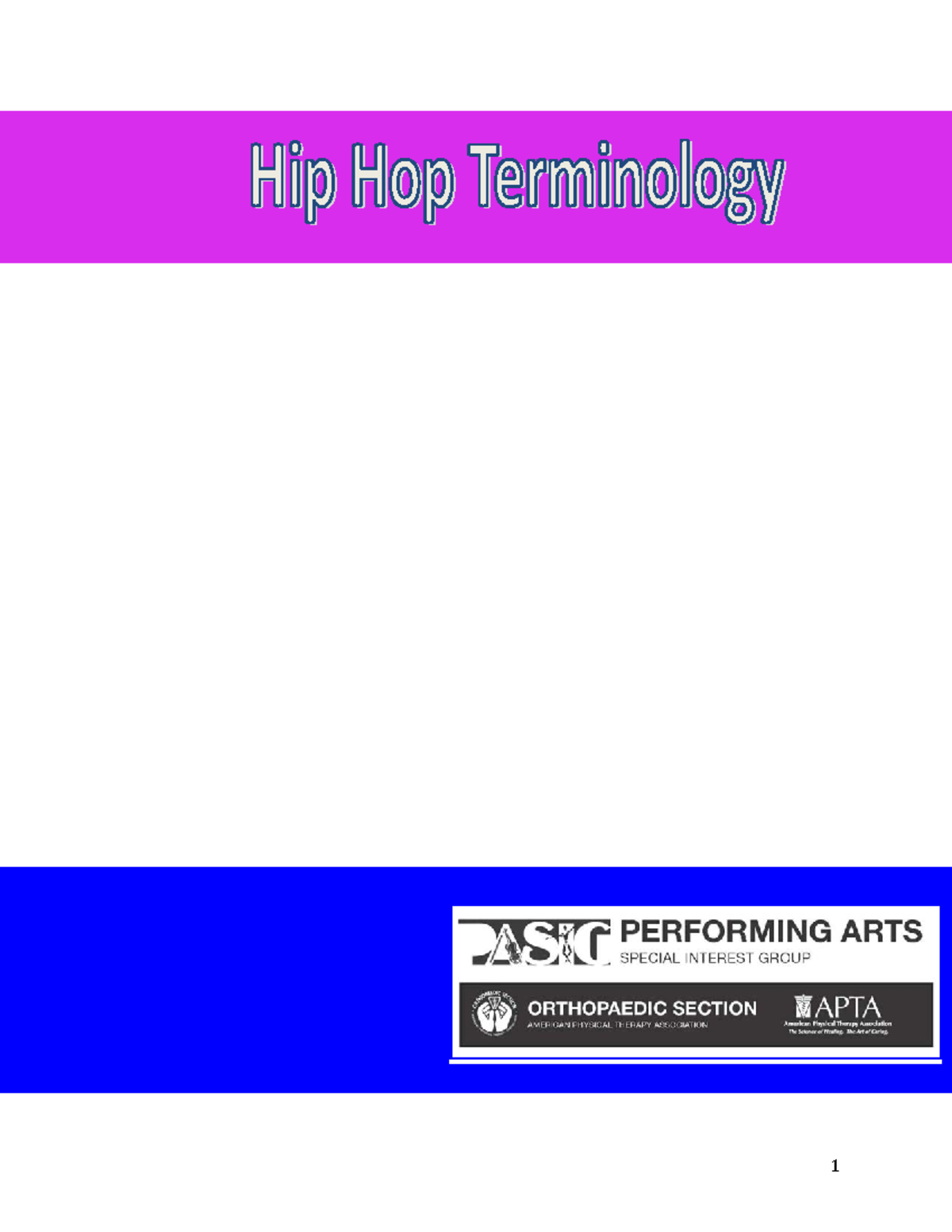 Hip Hop Term 1 08 11 - all of this areimportant - Topic Page Number ...