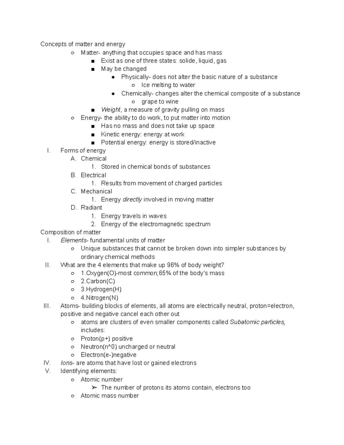 ALHS 1011 Lesson 2 - Health science prerequisites course detailed notes ...