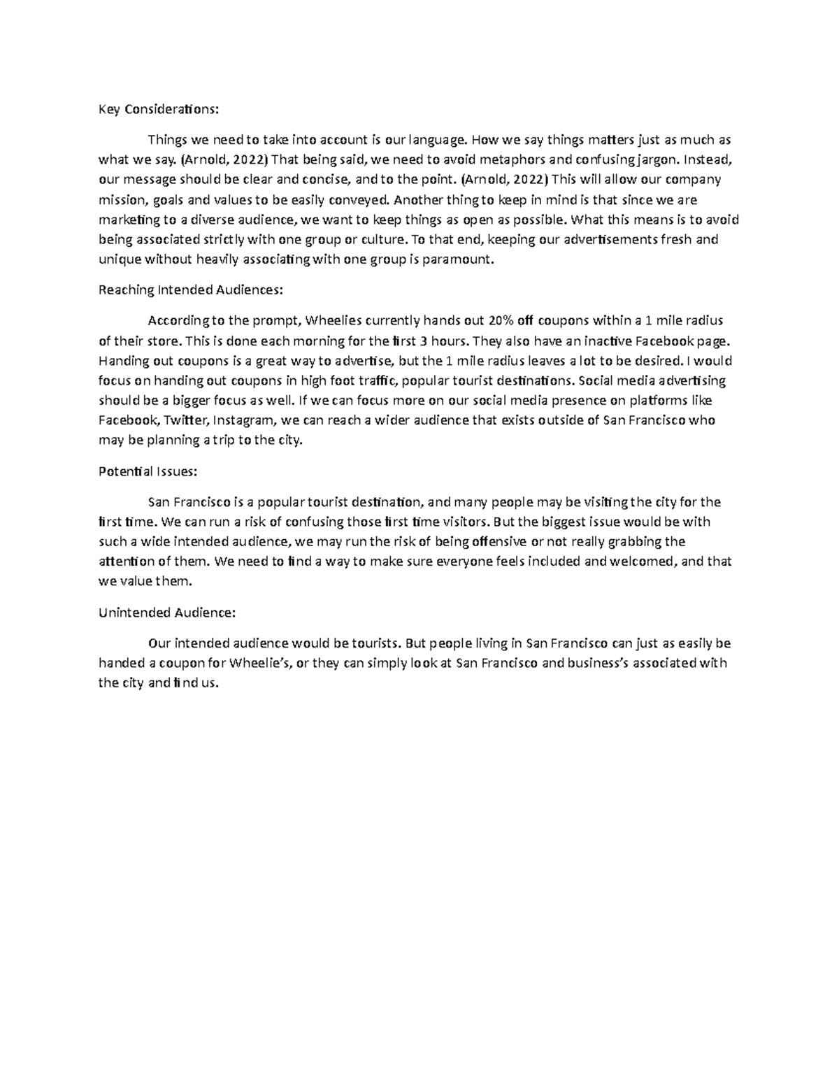 project introduction - Key Considerations: Things we need to take into ...