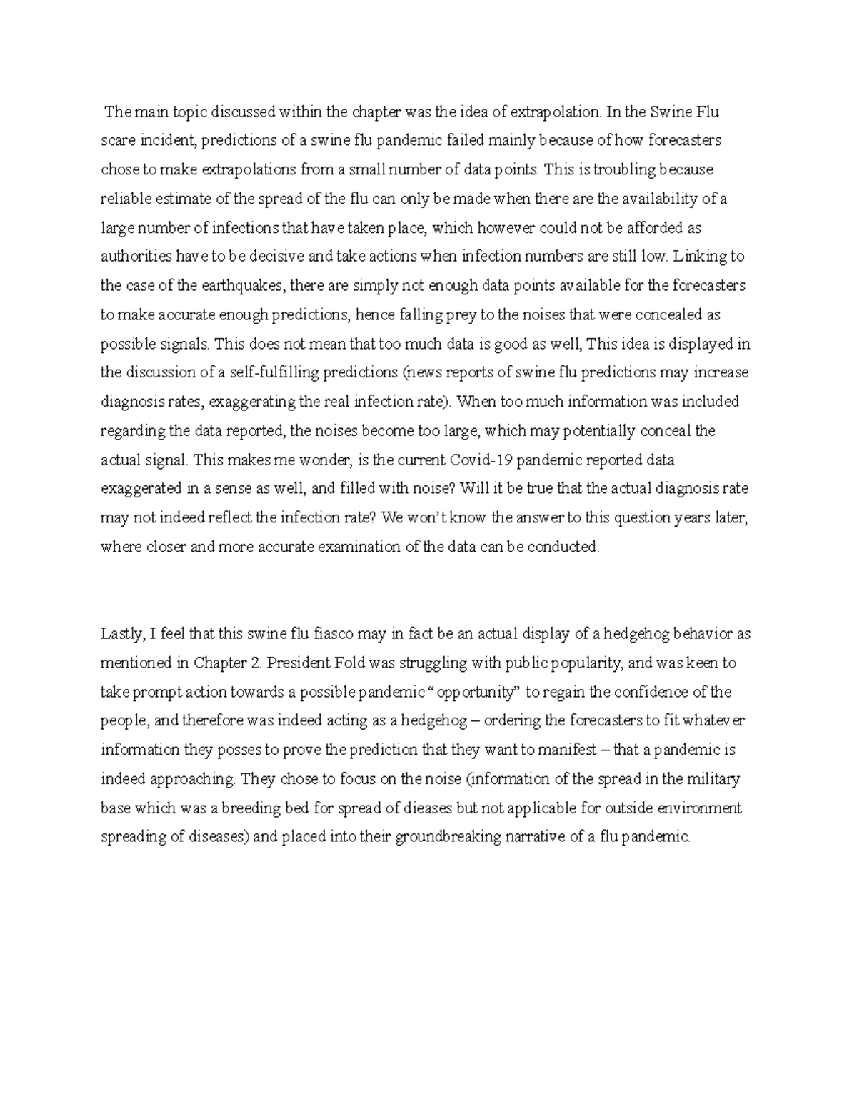 Reflections (Week 6) - assignment - - Studocu