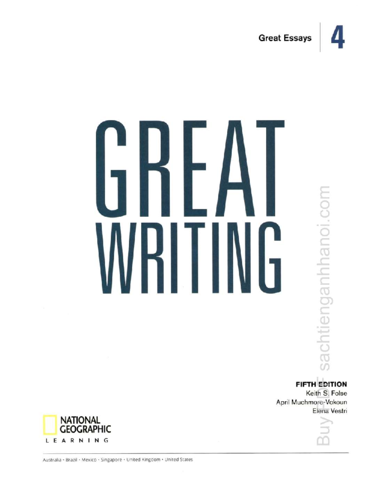 National geographic great writing 4 fifth edition - Writing AE1 - Studocu