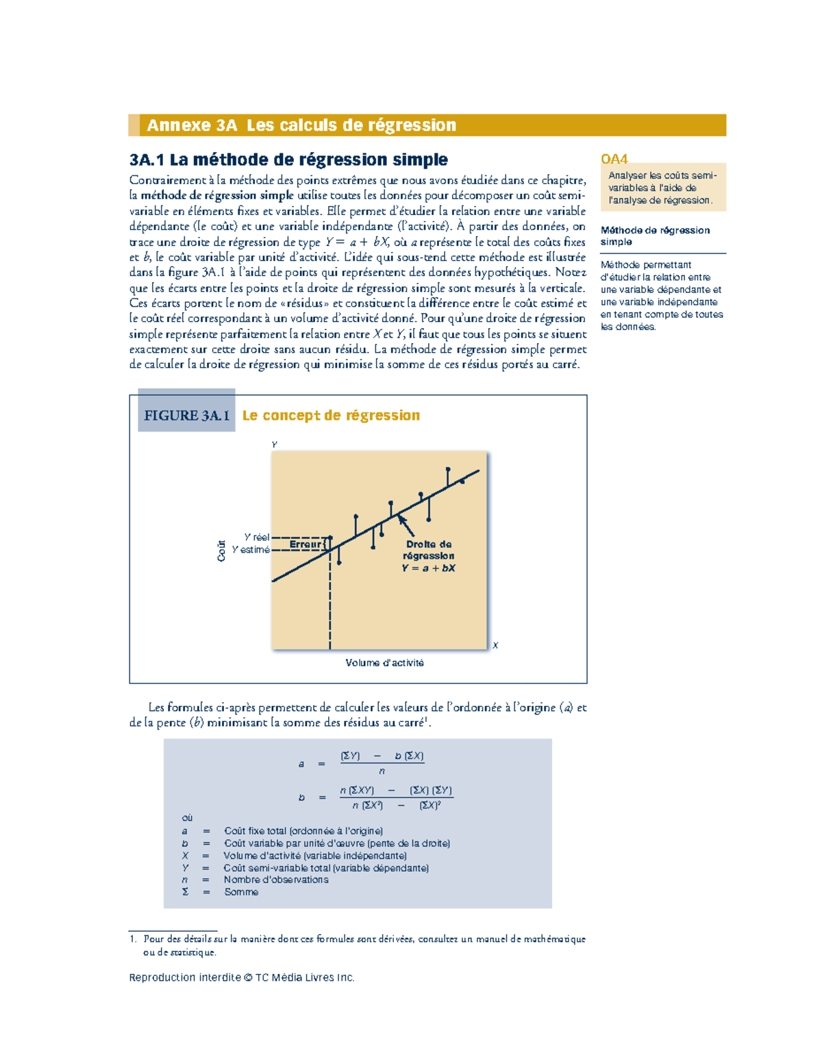 Les calculs de la régression - 3A La méthode de régression simple ...