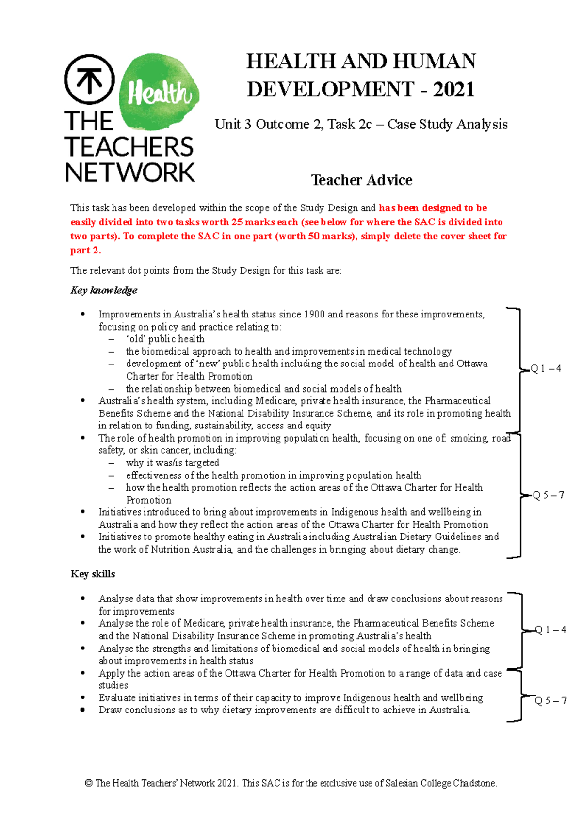 Unit 3 2021 SAC 2c - fsdfbs - HEALTH AND HUMAN DEVELOPMENT - 2021 Unit ...