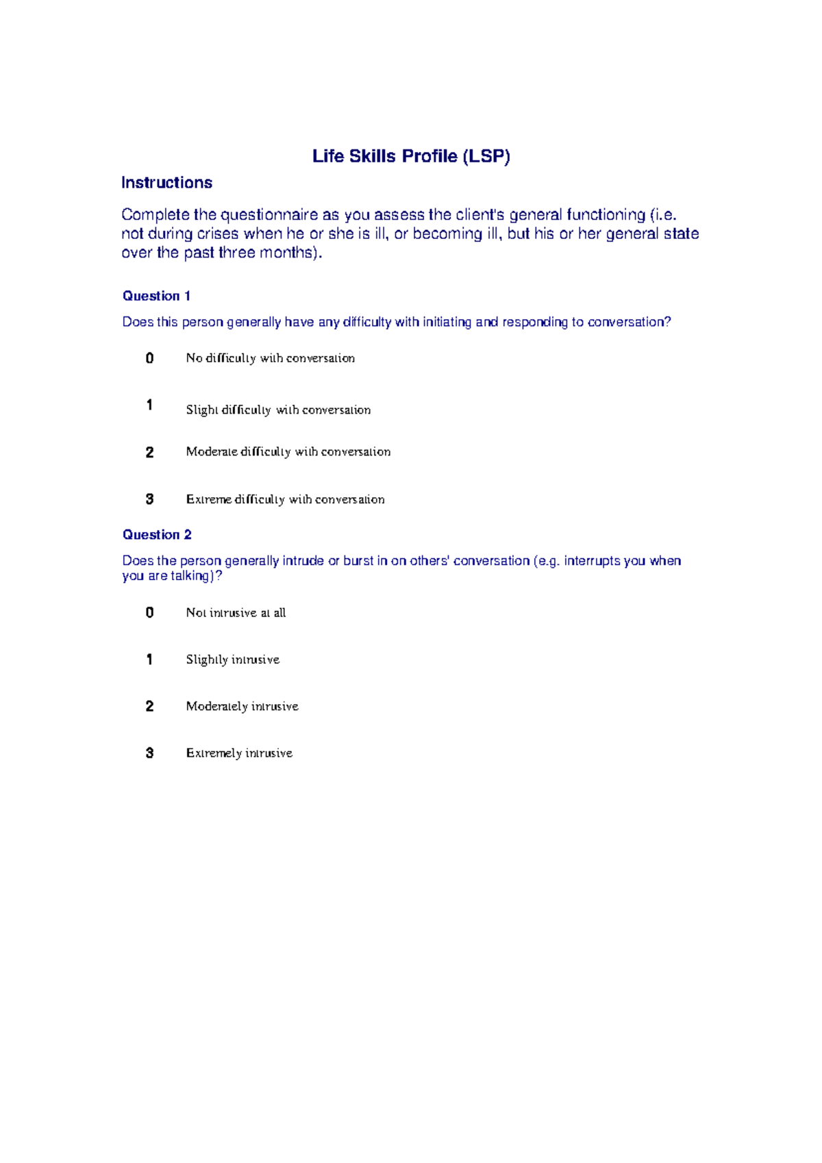 2005-09-00 Shetland JLIP Life Skills Profile - Life Skills Profile (LSP ...