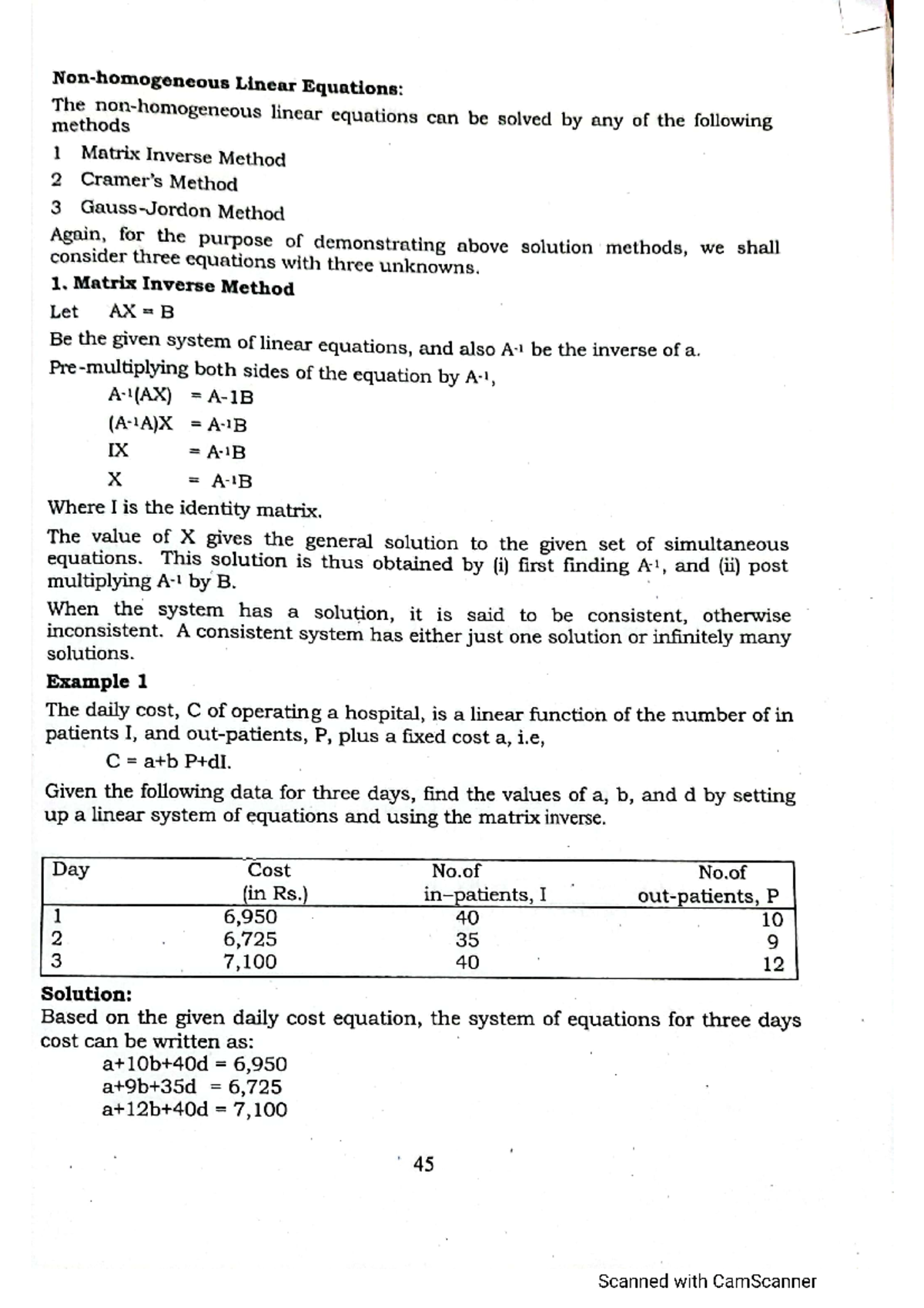 Lesson 5 matrix methods to solve simultaneous equations. - Bba - Studocu
