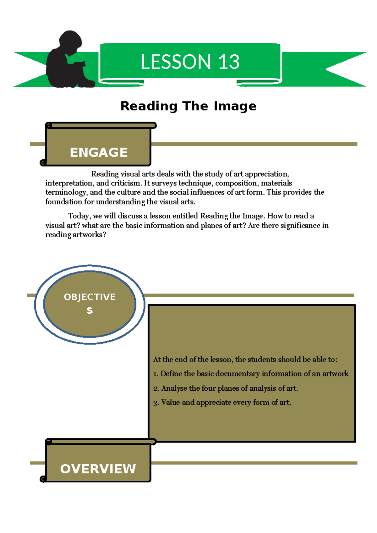 Reading The Image - Art Appreciation - Reading The Image Reading visual ...
