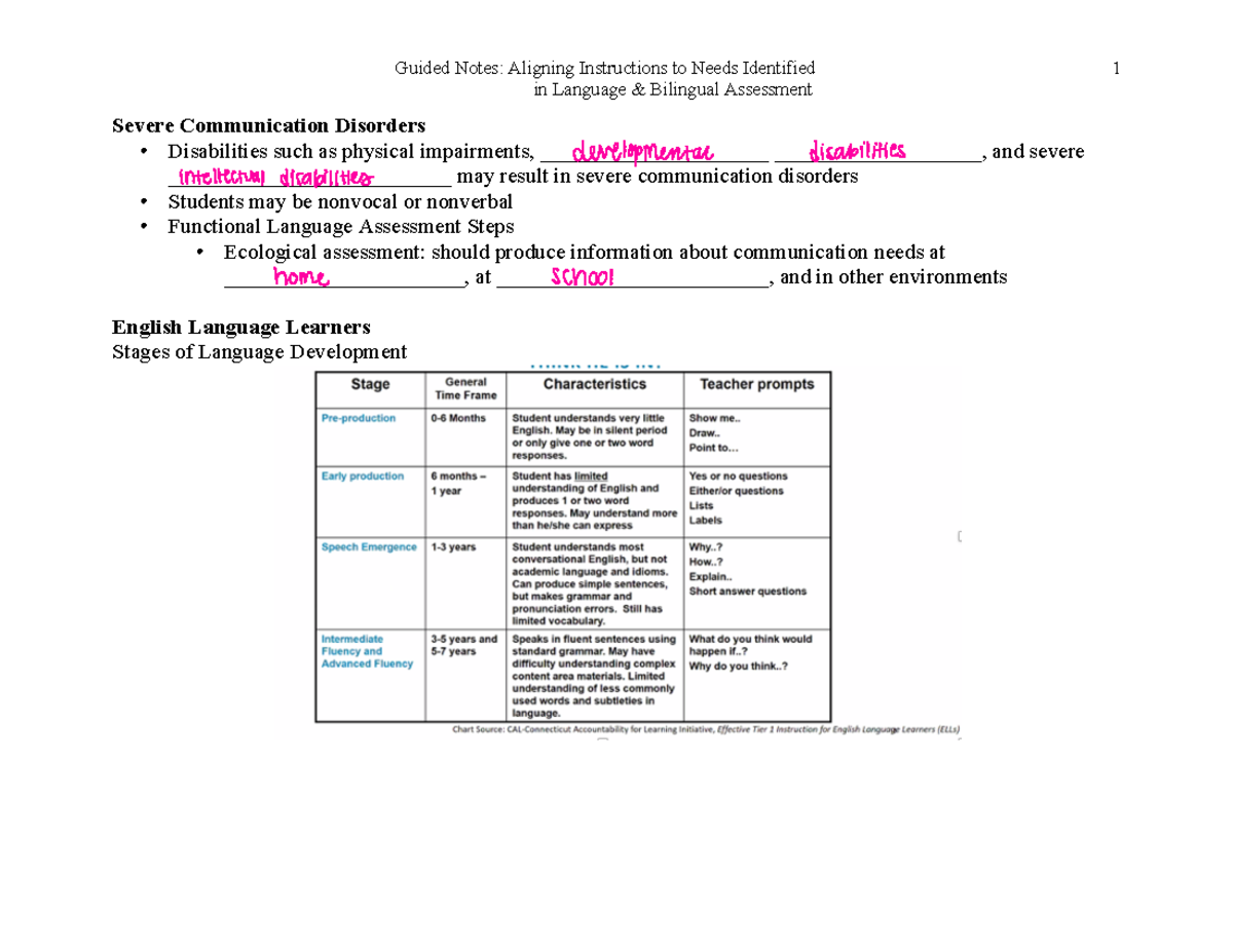 Module 5 aligning instruct. to needs in language bilingual assessment ...