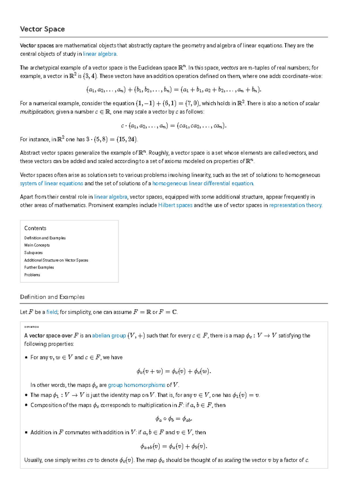 Vector Space Brilliant Math & Science Wiki - Vector Space Vector spaces ...