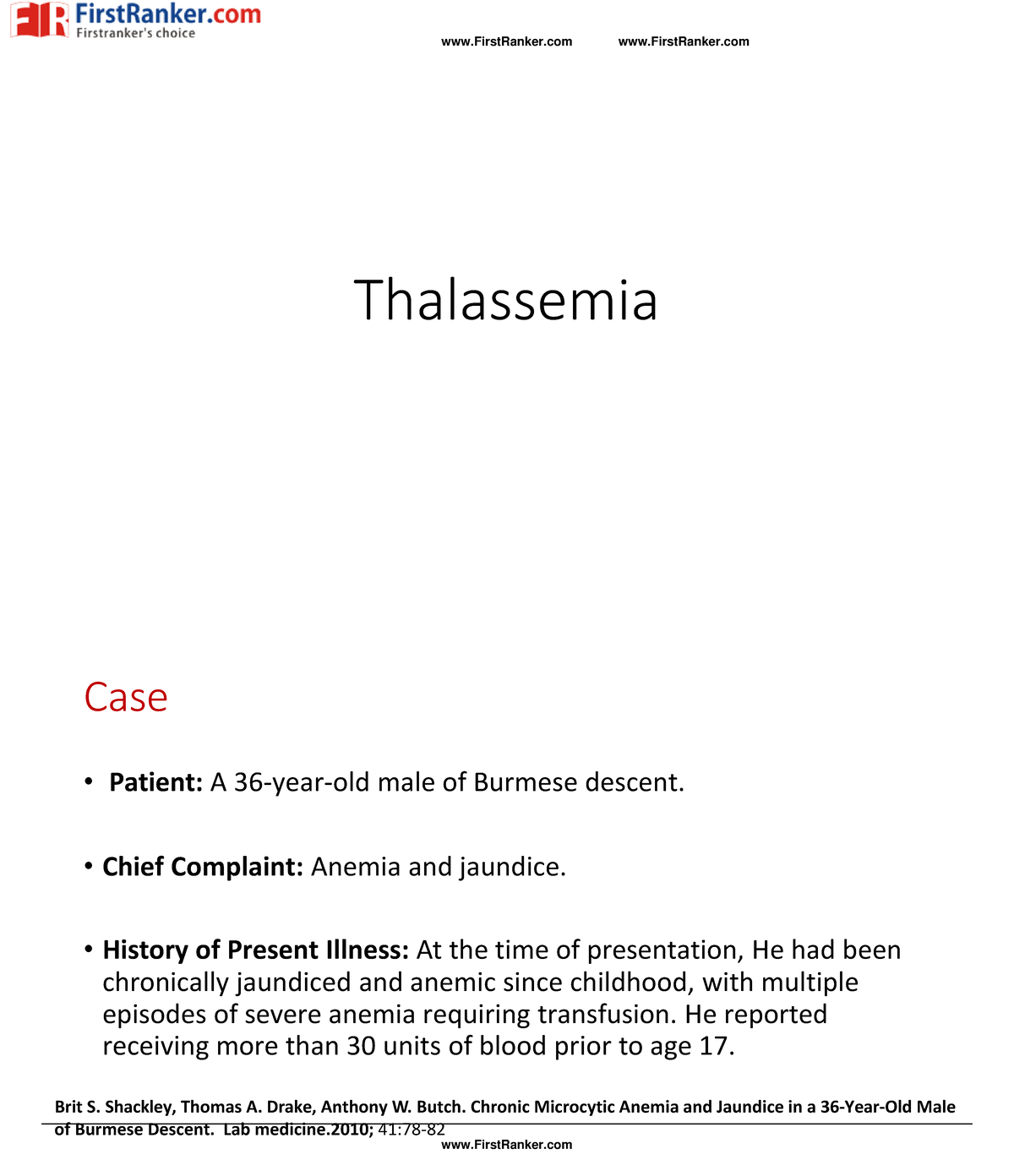 MBBS Biochemistry Notes Topic WISE Thalassemia - FirstRanker ...
