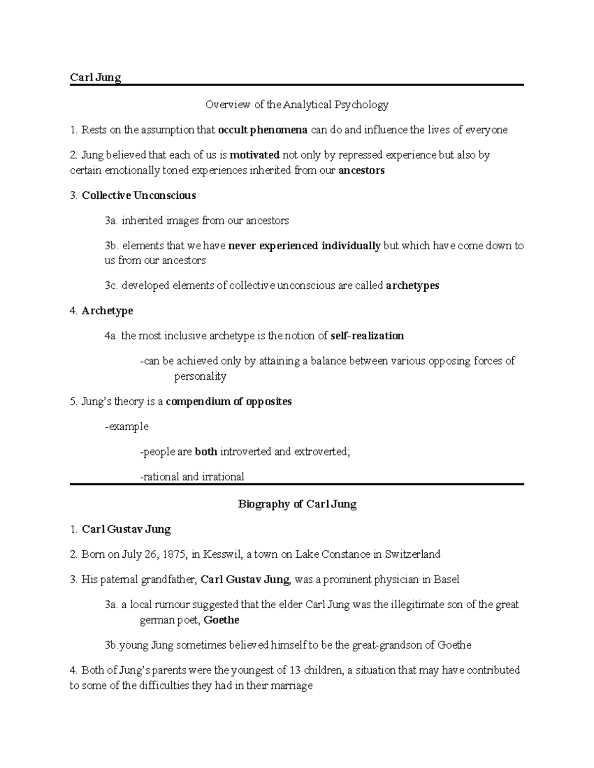 Carl-Jung - This is the summary of Carl Jung's theory - Carl Jung ...