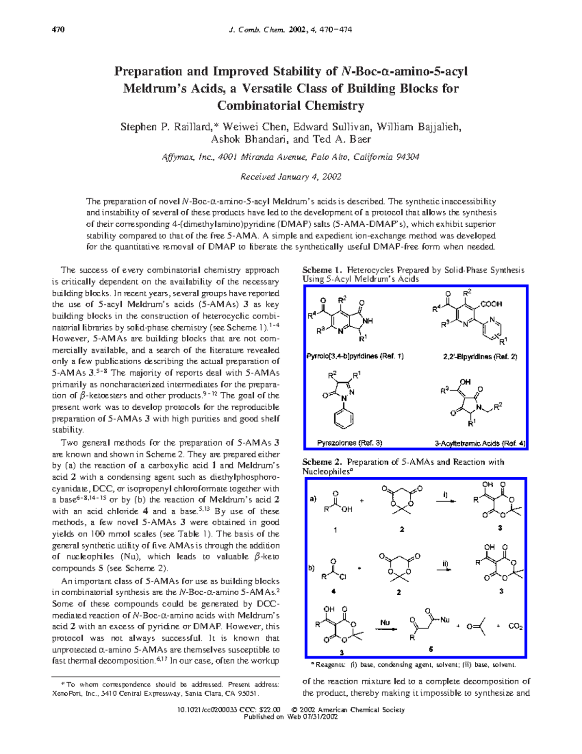 Aniline - Preparation and Improved Stability of N-Boc-r-amino-5-acyl ...