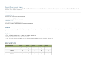 Copy of 6.01 Lab Report Template Rev 2022 - 6 Marine Conservation Lab ...