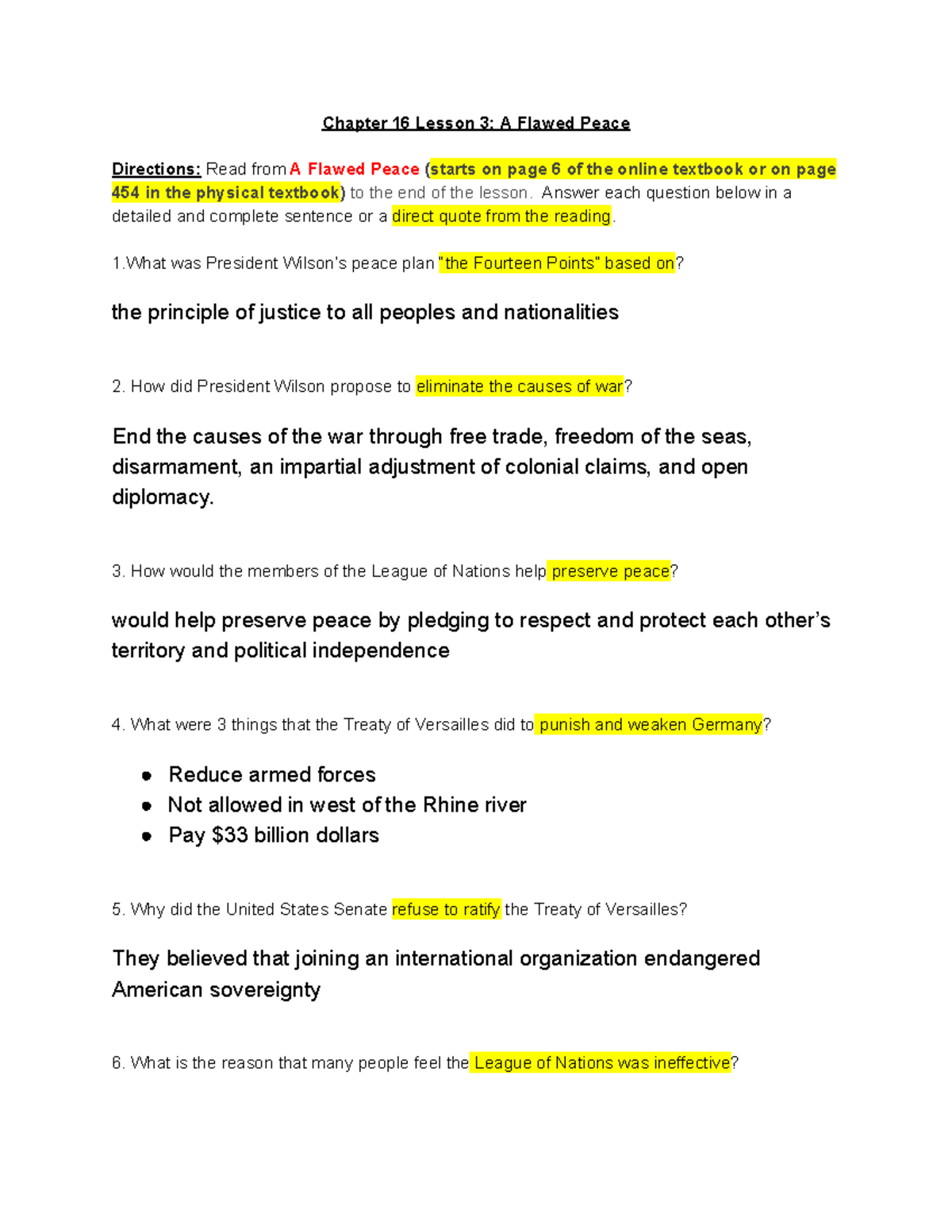 Ahanaf Uddin - Chapter 16 Lesson 3 A Flawed Peace - Chapter 16 Lesson 3 ...