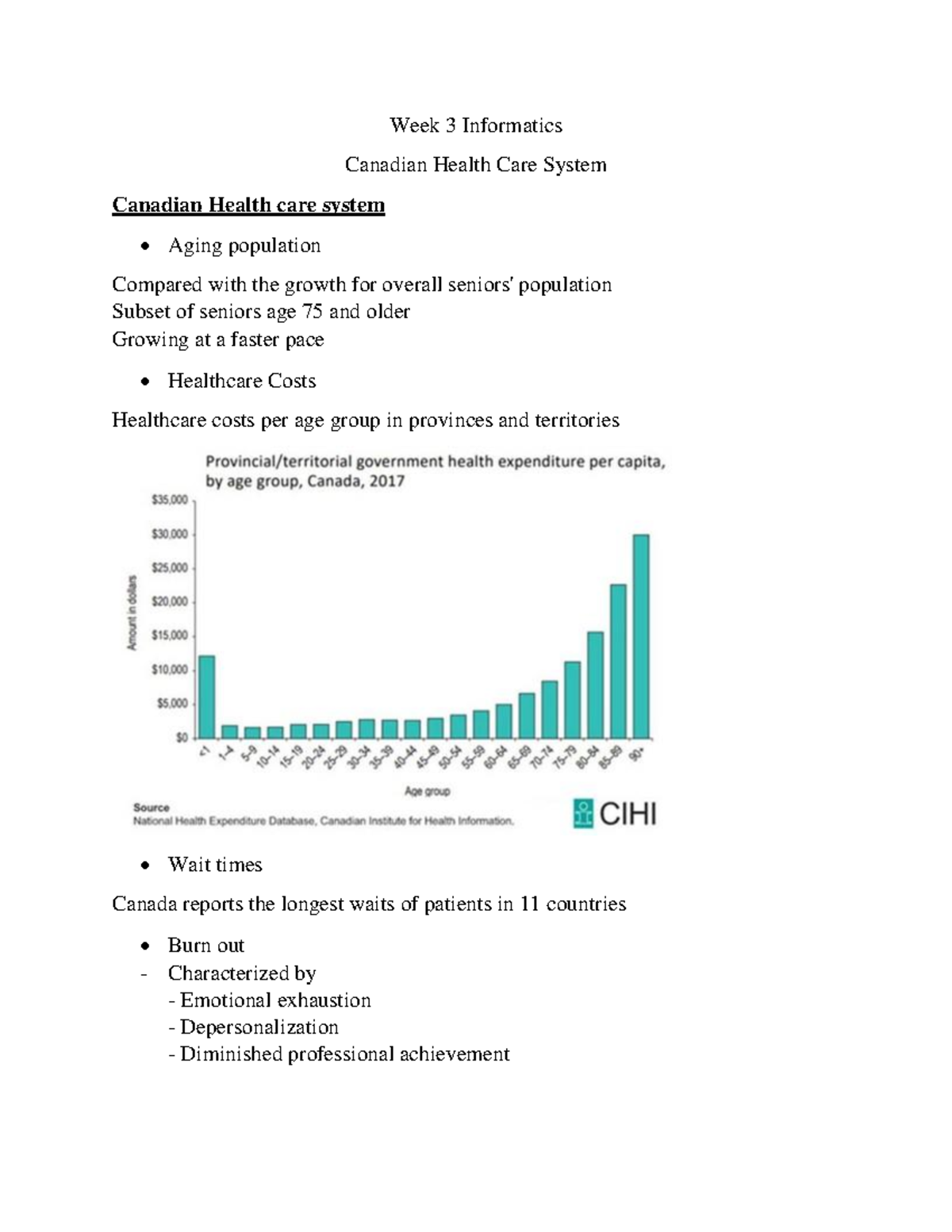Week 3 Informatics - Digital Health in Canada - Week 3 Informatics Canadian Health Care System ...