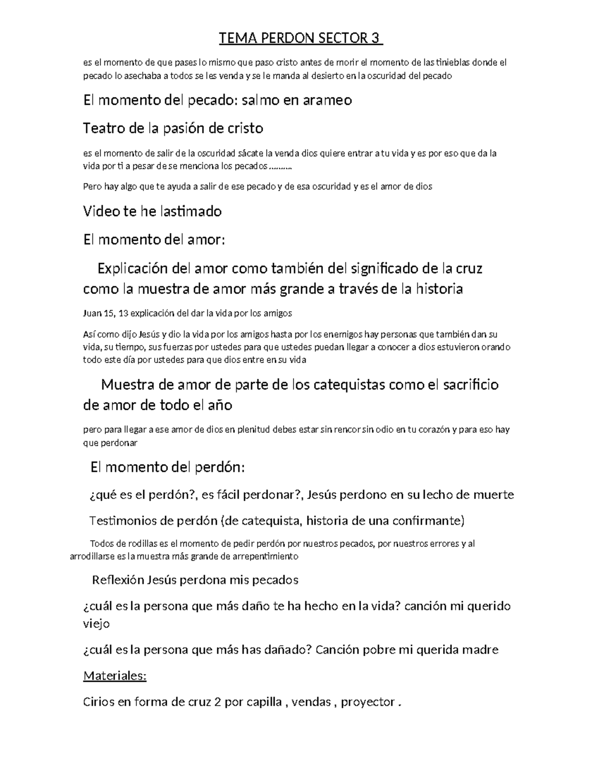 Tema perdon sector 3 - Tema - TEMA PERDON SECTOR 3 es el momento de que ...