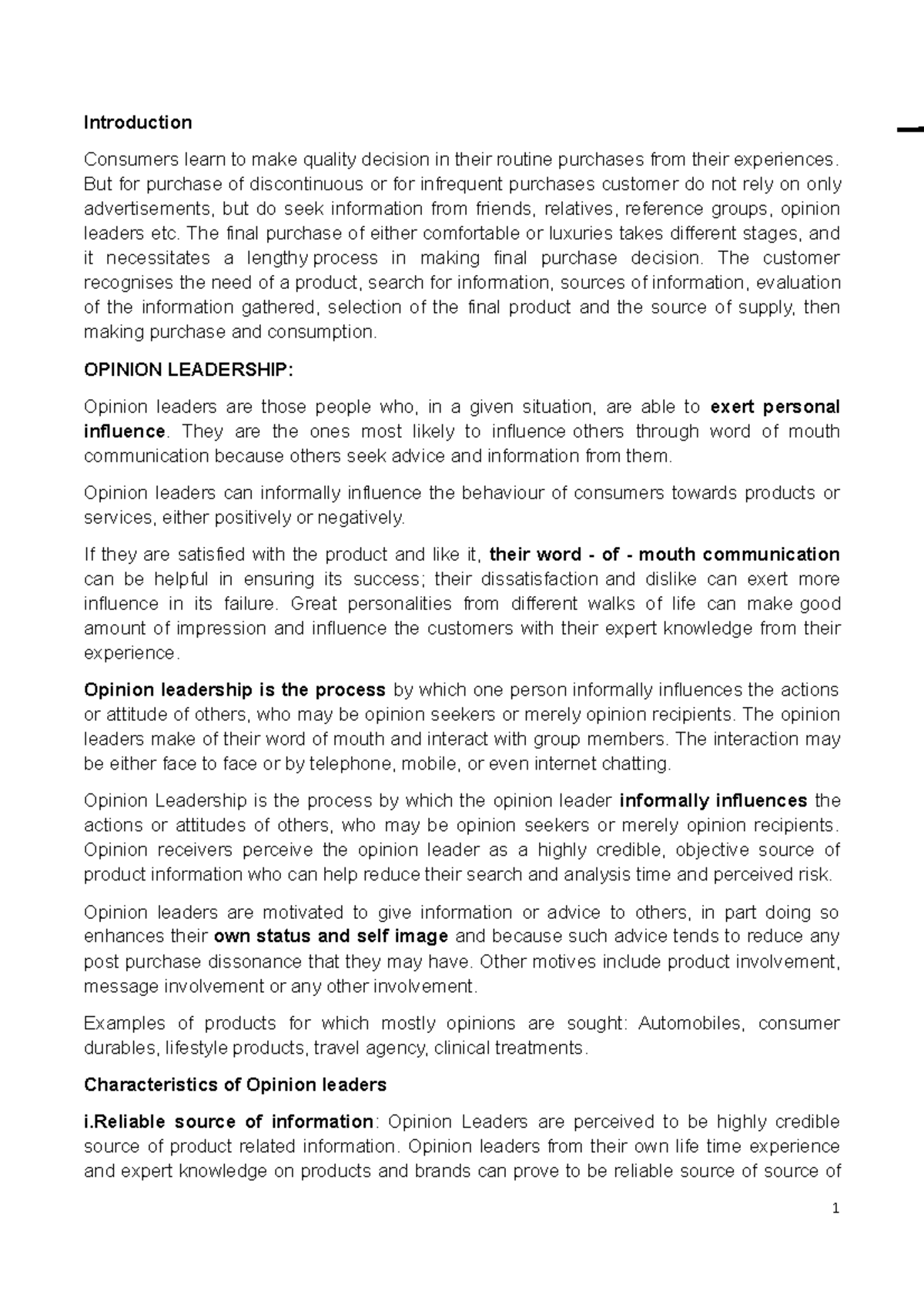 CB-4 - Copy - consumer behavior notes - Introduction Consumers learn to ...