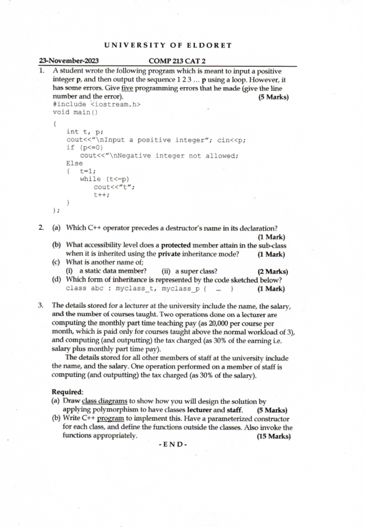 COMP 213 CAT 2 - Cat 2 - Information system - Studocu